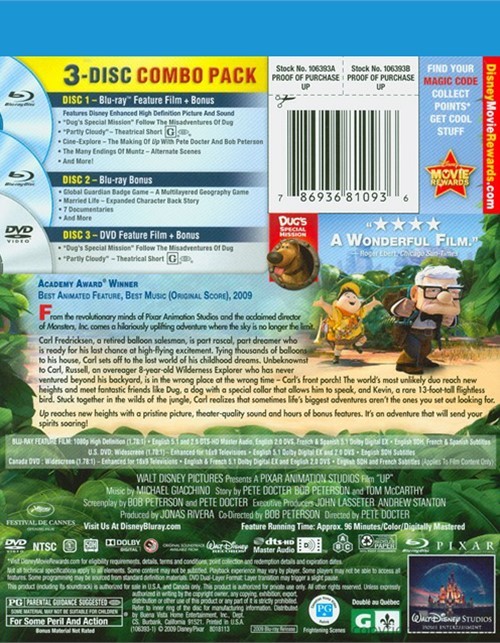 Up (Blu-ray + DVD Combo) (Blu-ray 2009) | DVD Empire