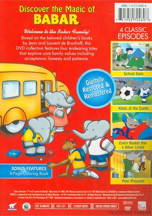 Babar The Classic Series: School Days (DVD 1991) | DVD Empire