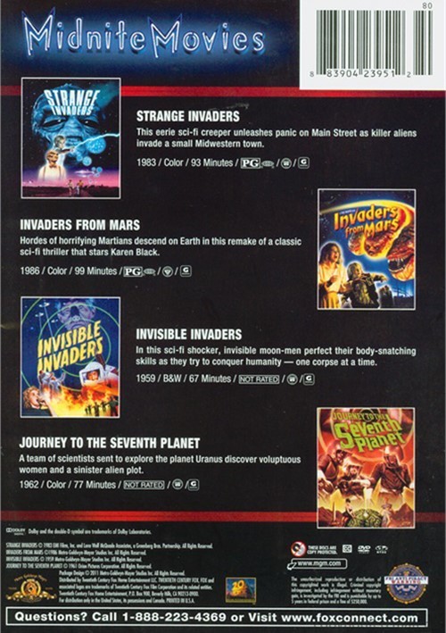 Strange Invaders / Invaders From Mars / Invisible Invaders / Journey To ...