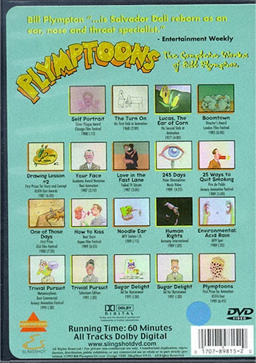 Plymptoons: The Complete Works Of Bill Plympton (DVD 1992) | DVD Empire