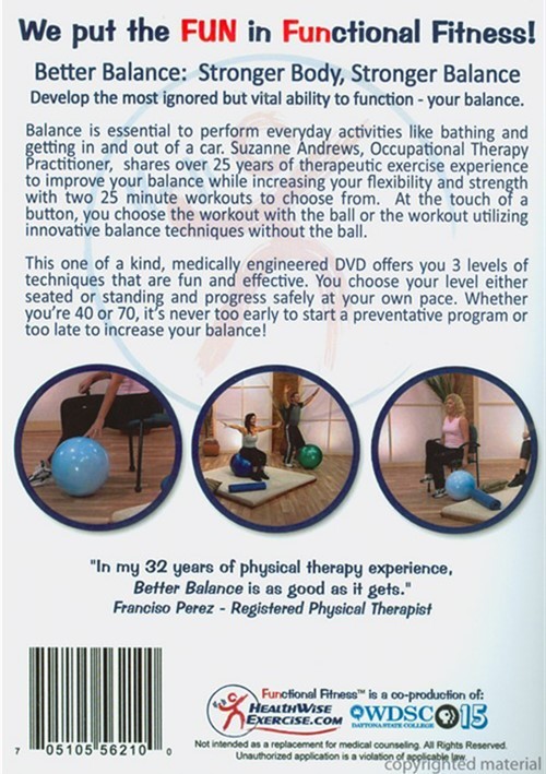 Functional Fitness: Better Balance With Suzanne Andrews (DVD) | DVD Empire