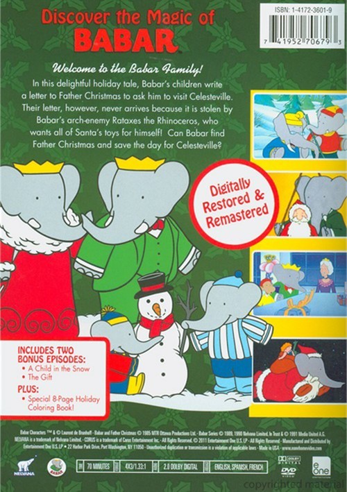 Babar The Classic Series: Babar And Father Christmas (DVD 1985) | DVD ...