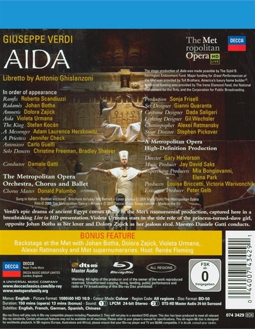Verdi: Aida (Blu-ray 2009) | DVD Empire