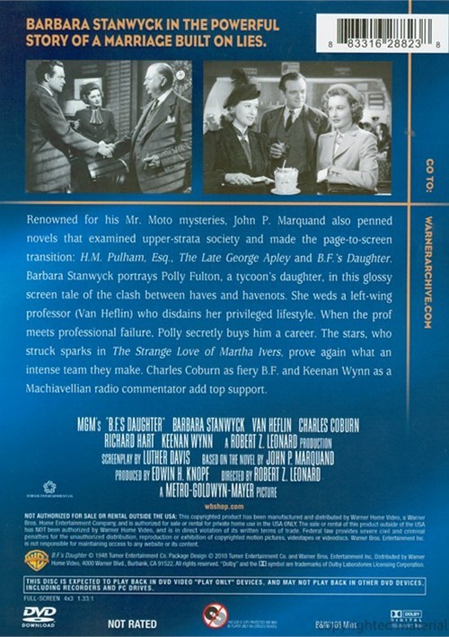 B.F.'s Daughter (DVD 1948) | DVD Empire