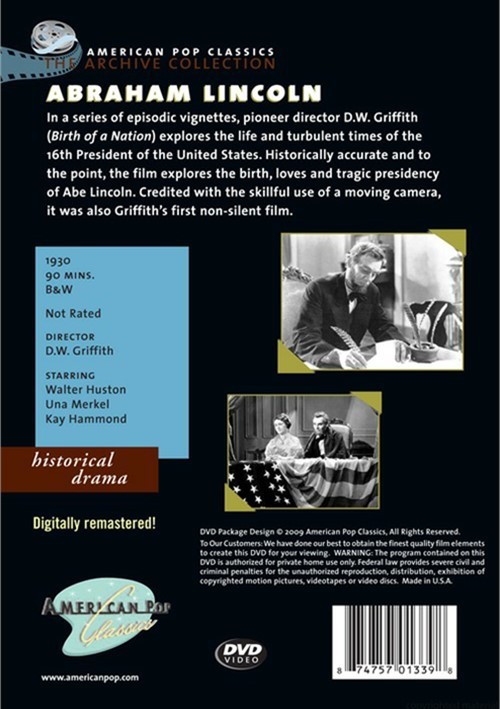 Abraham Lincoln (DVD 1930) | DVD Empire