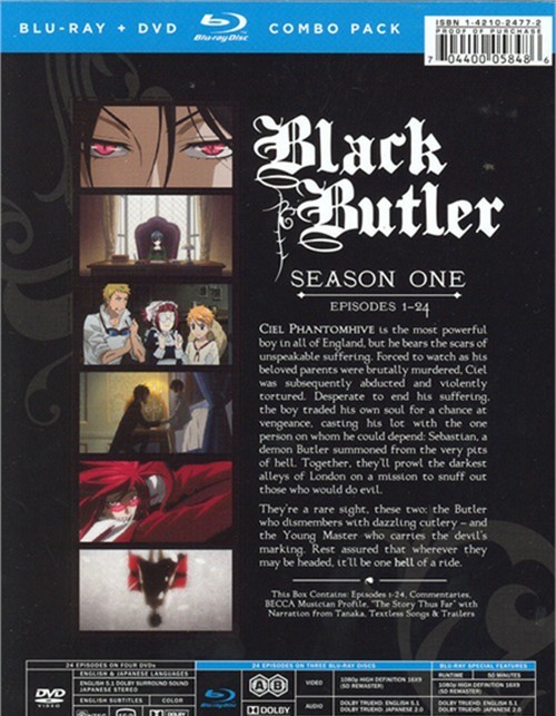 Black Butler: Complete First Season (Blu-ray + DVD Combo) (Blu-ray ...