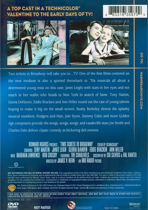 Two Tickets To Broadway (DVD 1951) | DVD Empire