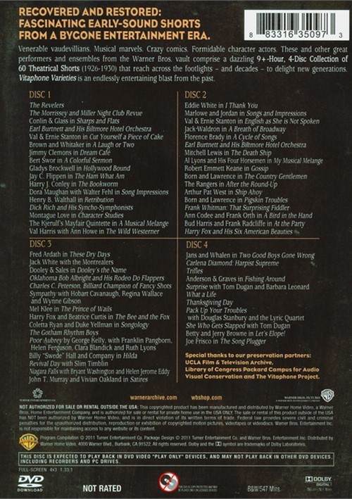 Vitaphone Varieties (DVD) | DVD Empire