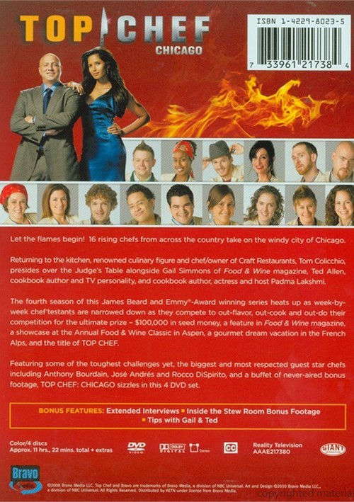 Top Chef: Chicago - The Complete Season 4 (DVD 2008) | DVD Empire