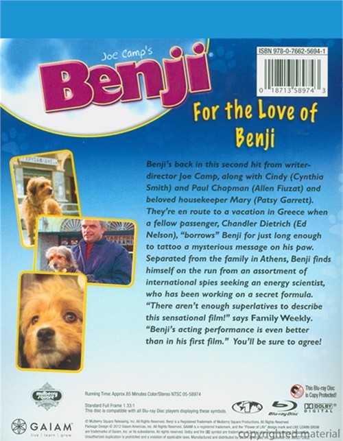 Benji: For The Love Of Benji (Blu-ray 1977) | DVD Empire