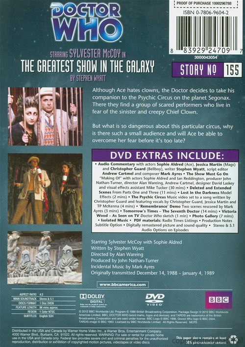 Doctor Who: The Greatest Show In The Galaxy (DVD 1988) | DVD Empire