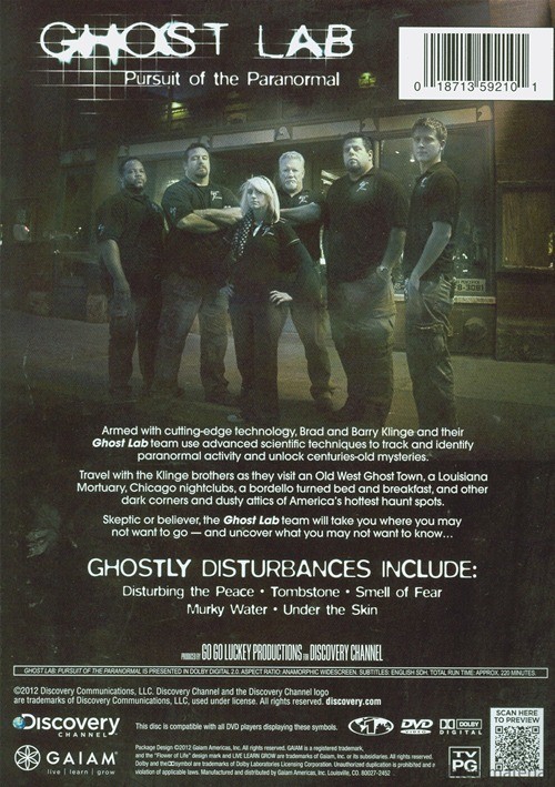 Ghost Lab: Pursuit Of The Paranormal (DVD) | DVD Empire