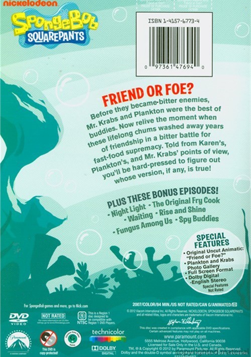 SpongeBob SquarePants: Friend Or Foe (DVD 2007) | DVD Empire