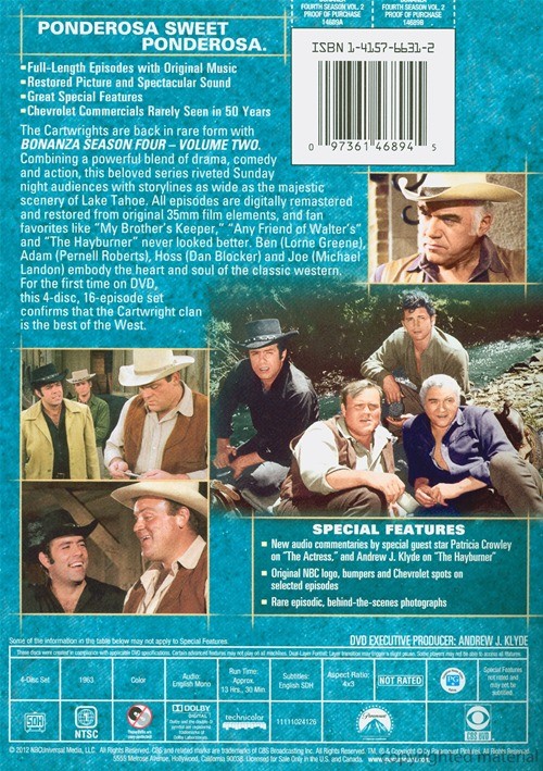 Bonanza: The Official Fourth Season - Volume Two (DVD 1963) | DVD Empire