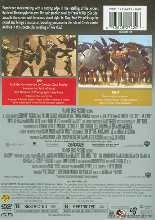 300 / Troy (Double Feature) (DVD) | DVD Empire