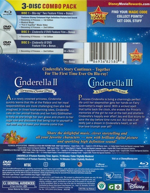 Cinderella II / Cinderella III: 2 Movie Collection (Blu-ray + DVD Combo ...