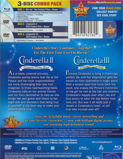Cinderella II / Cinderella III: 2 Movie Collection (DVD + Blu-ray Combo ...