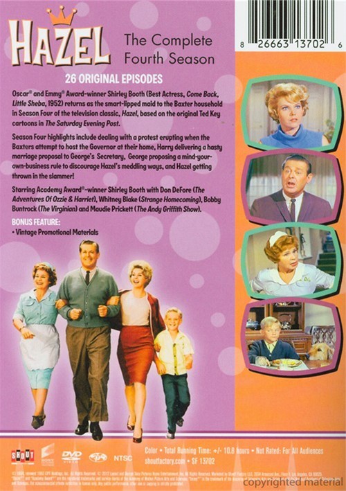 Hazel: The Complete Fourth Season (DVD 1964) | DVD Empire