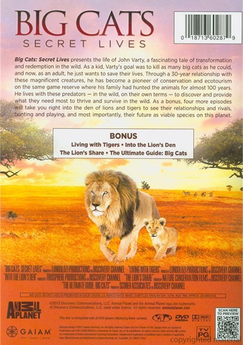 Big Cats: Secret Lives (DVD 2013) | DVD Empire