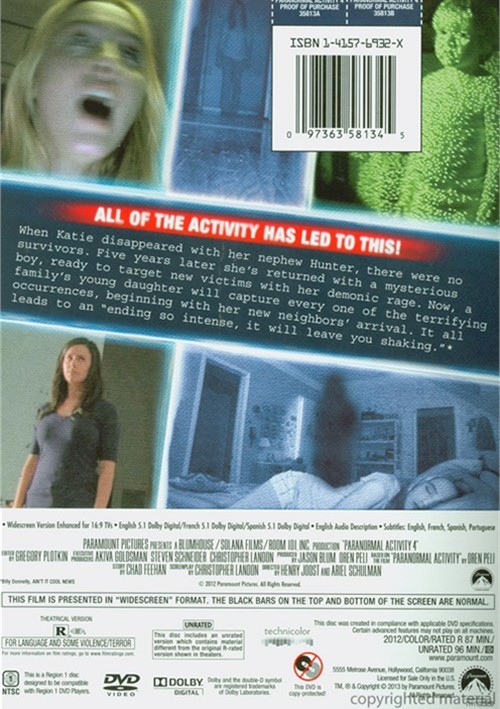 Paranormal Activity 4 (DVD 2012) | DVD Empire