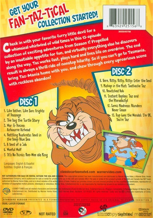 Taz-Mania: Taz On The Loose - Season One Part One (DVD) | DVD Empire