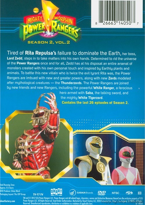 Mighty Morphin Power Rangers: Season 2 - Volume 2 (DVD 1993) | DVD Empire