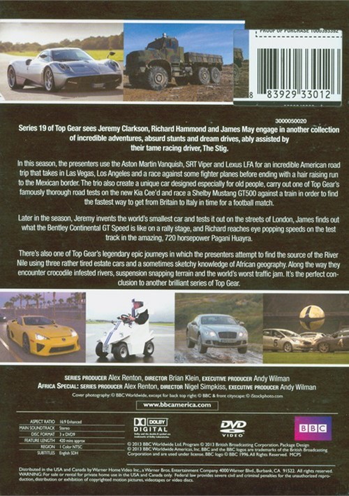 Top Gear 19: The Complete Season 19 (DVD 2013) | DVD Empire