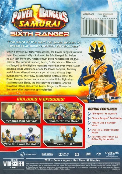 Power Rangers Samurai Vol. 4: The Sixth Ranger (DVD 2011) | DVD Empire