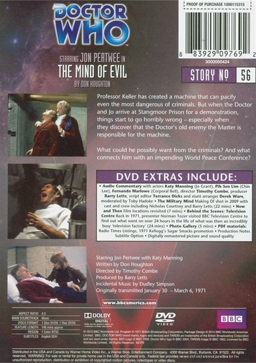 Doctor Who: The Mind Of Evil (DVD 1970) | DVD Empire