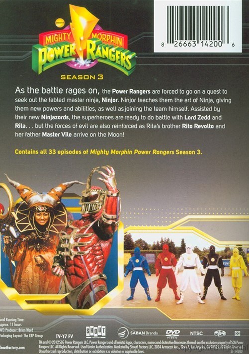 Mighty Morphin Power Rangers: Season 3 (DVD 1995) | DVD Empire