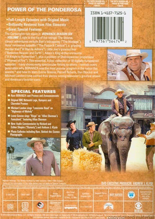 Bonanza: The Official Sixth Season - Volume One (DVD 1964) | DVD Empire Bonanza: The Official Sixth Season - Volume One (DVD 1964) | DVD Empire