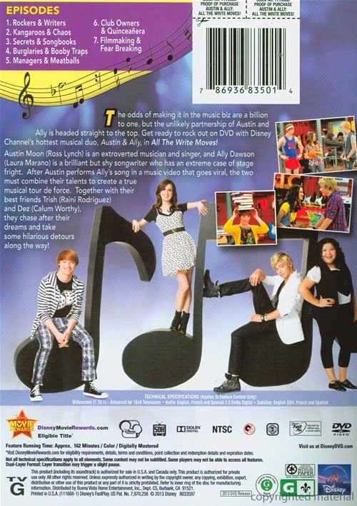 Austin & Ally: All The Write Moves (DVD 2011) | DVD Empire