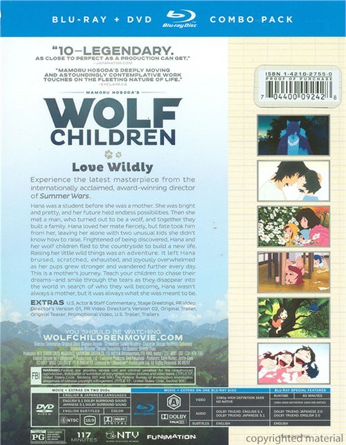 Wolf Children (Blu-ray + DVD Combo) (Blu-ray ) | DVD Empire