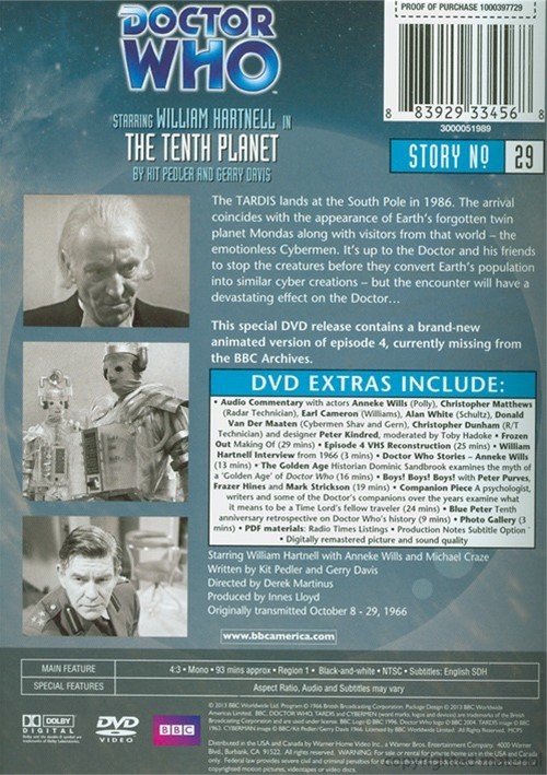 Doctor Who: The Tenth Planet (DVD 1963) | DVD Empire