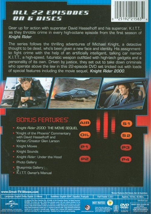 Knight Rider: Season One (Repackage) (DVD 1982) | DVD Empire