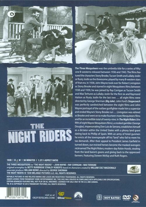 Night Riders, The (DVD 1939) | DVD Empire