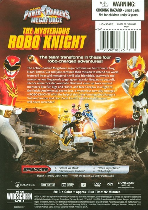 Power Rangers Megaforce: The Mysterious Robo Knight - Volume Two (DVD ...