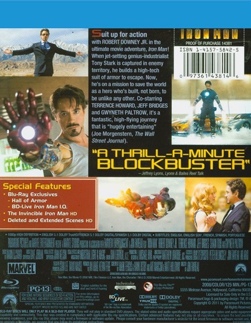 Iron Man (Blu-ray 2008) | DVD Empire