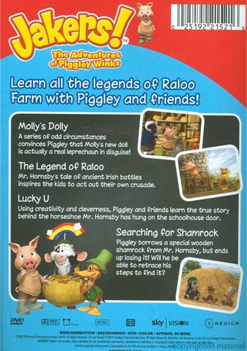 Jakers!: The Adventures Of Piggley Winks - Legends Of Raloo (DVD) | DVD ...