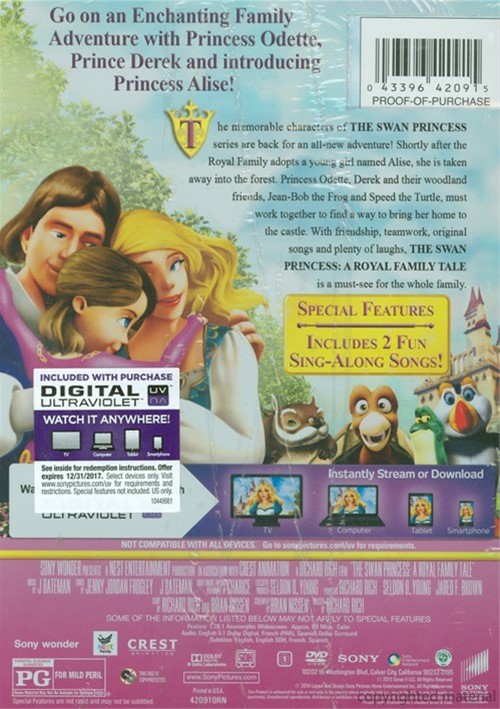 Swan Princess, The: A Royal Family Tale (DVD + UltraViolet) (DVD) | DVD ...