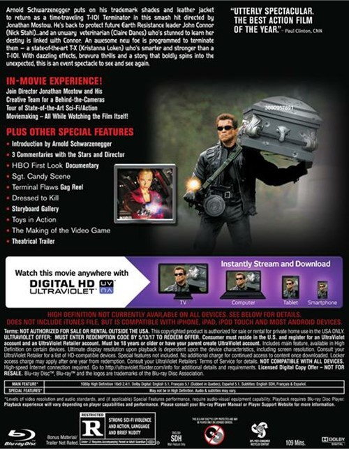 Terminator 3: Rise Of The Machines (Blu-ray + UltraViolet) (Blu-ray ...
