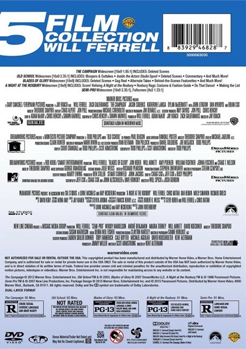 5 Film Collection: Will Ferrell (DVD) | DVD Empire
