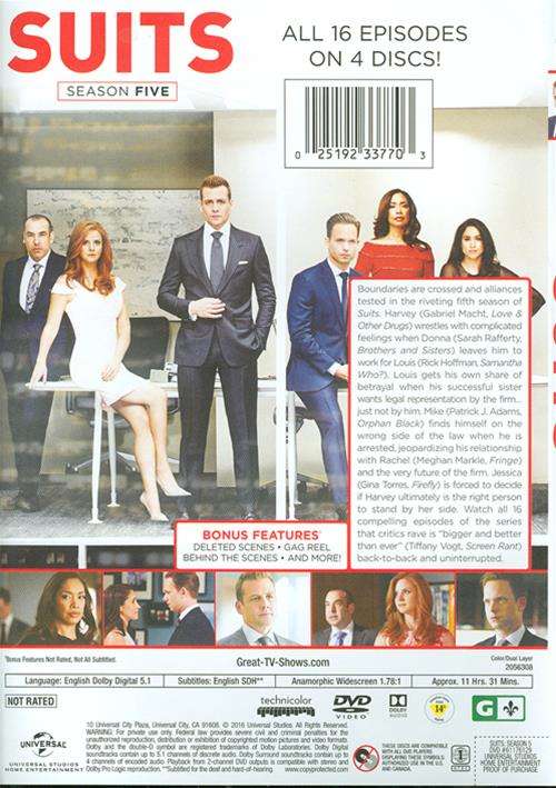 Suits: Season Five (DVD 2015) | DVD Empire