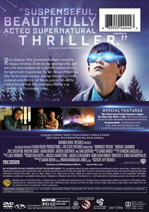 Midnight Special (DVD + UltraViolet) (DVD 2016) | DVD Empire