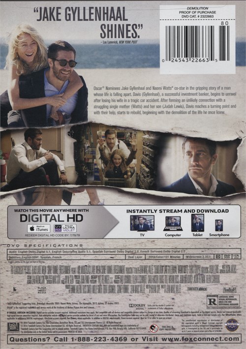 Demolition (DVD 2015) | DVD Empire