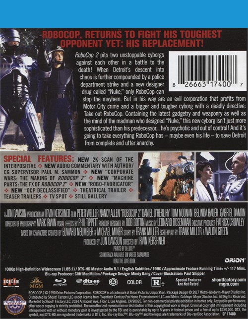 RoboCop 2: Collector's Edition (Blu-ray 1990) | DVD Empire