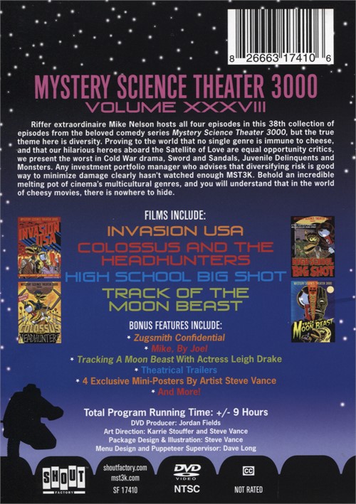 Mystery Science Theater 3000: Volume XXXVIII (DVD 2017) | DVD Empire