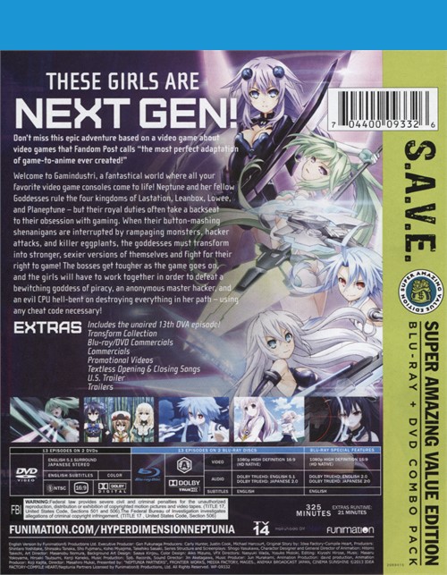 Hyperdimension Neptunia: The Complete Series S.A.V.E. (Blu-ray + DVD ...