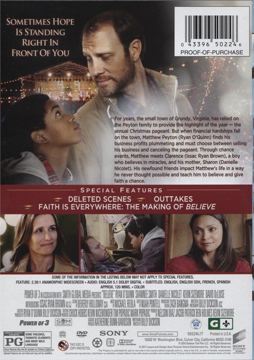 Believe (DVD 2016) | DVD Empire