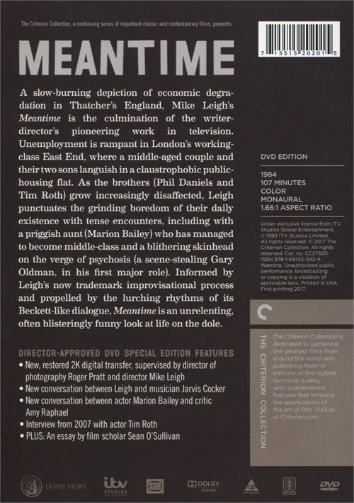 Meantime: The Criterion Collection (DVD 1984) | DVD Empire
